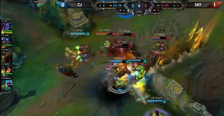 [롤챔스] CJ 샤이, 명품 쉔 선보이며 2세트 승리 승부는 원점으로