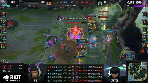 [MSI 결승 #1] RNG, 강력한 라인전으로 1세트 선취